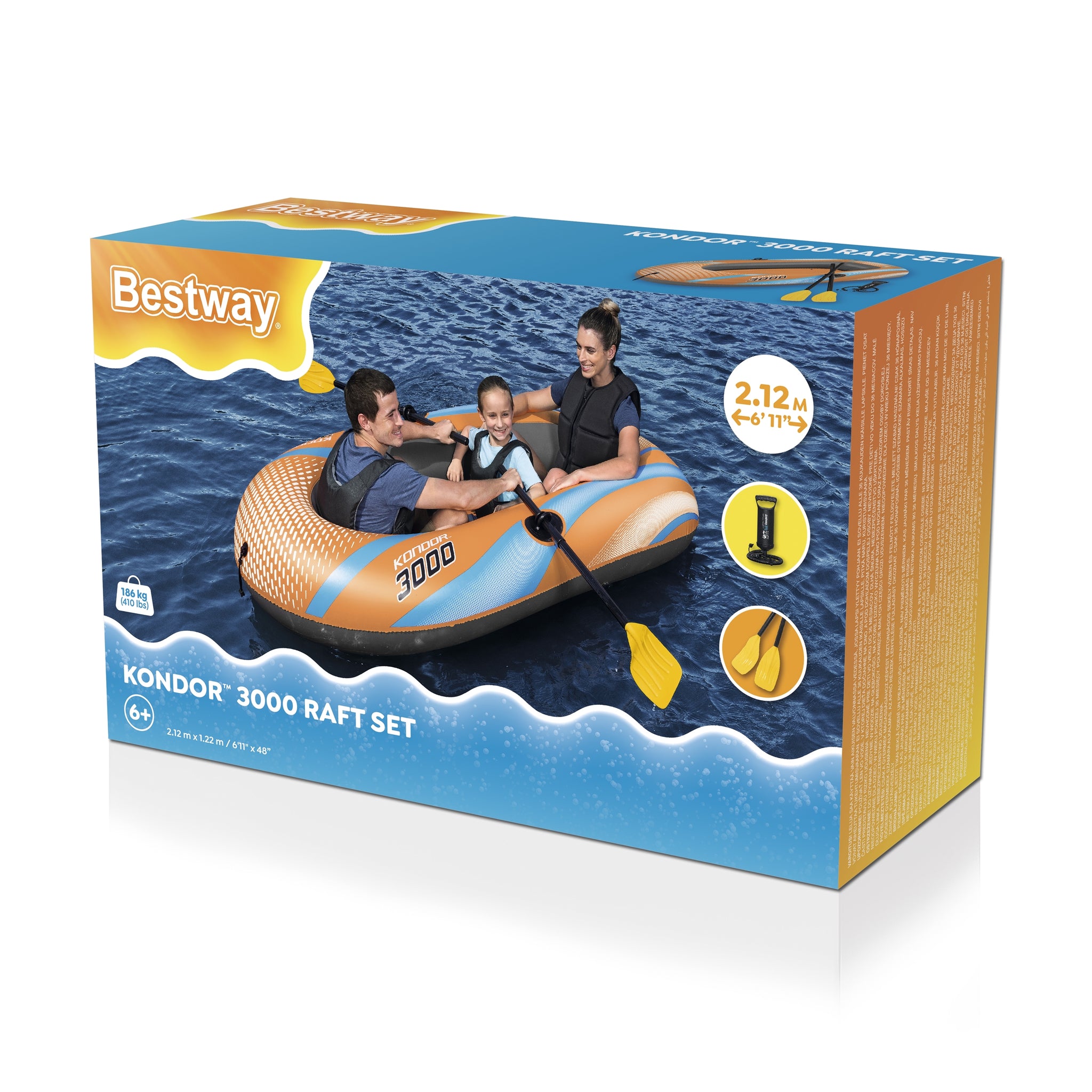6'11" x 48"/2.12m x 1.22m Kondor 3000 Raft Set – BestwayEgypt