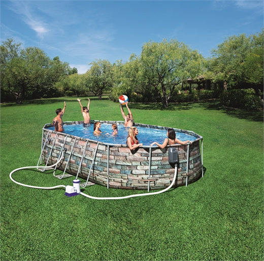 Oval Pool Set 6.10m x3.66m x1.22m – BestwayEgypt